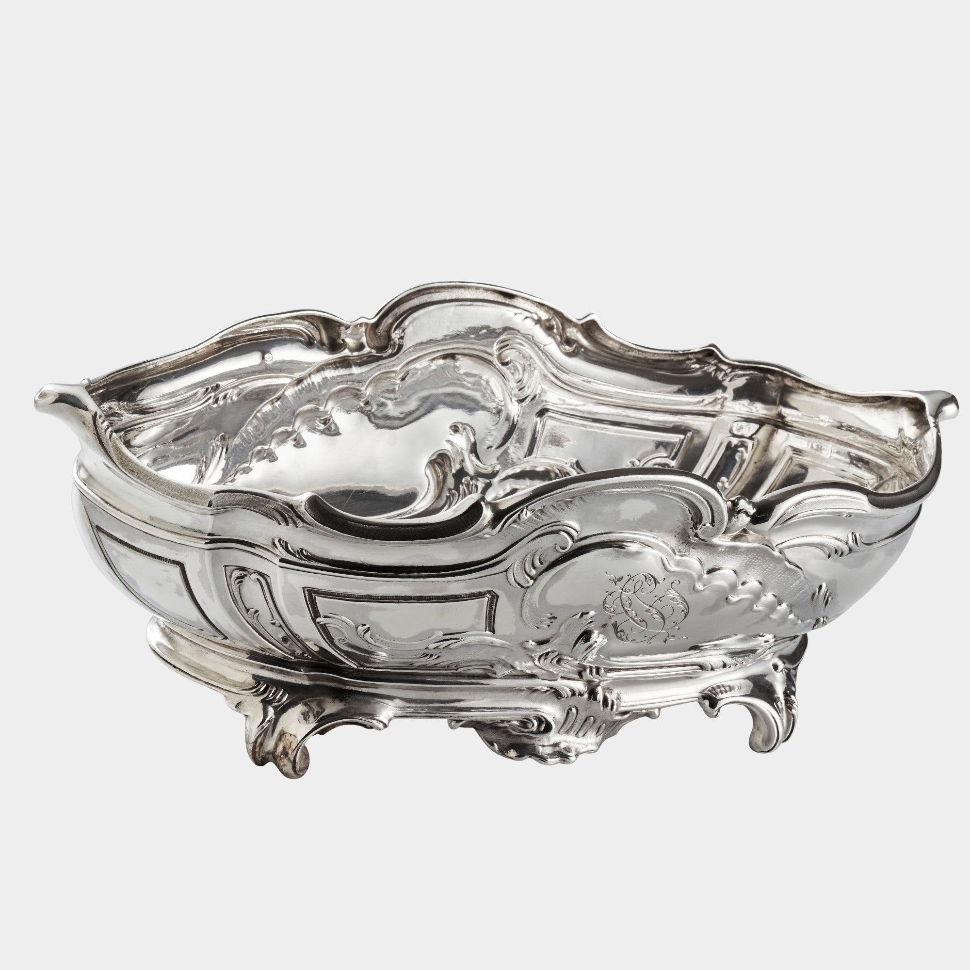 950er Silber Jardiniere 31 x 15 cm – Adolphe Boulenger
